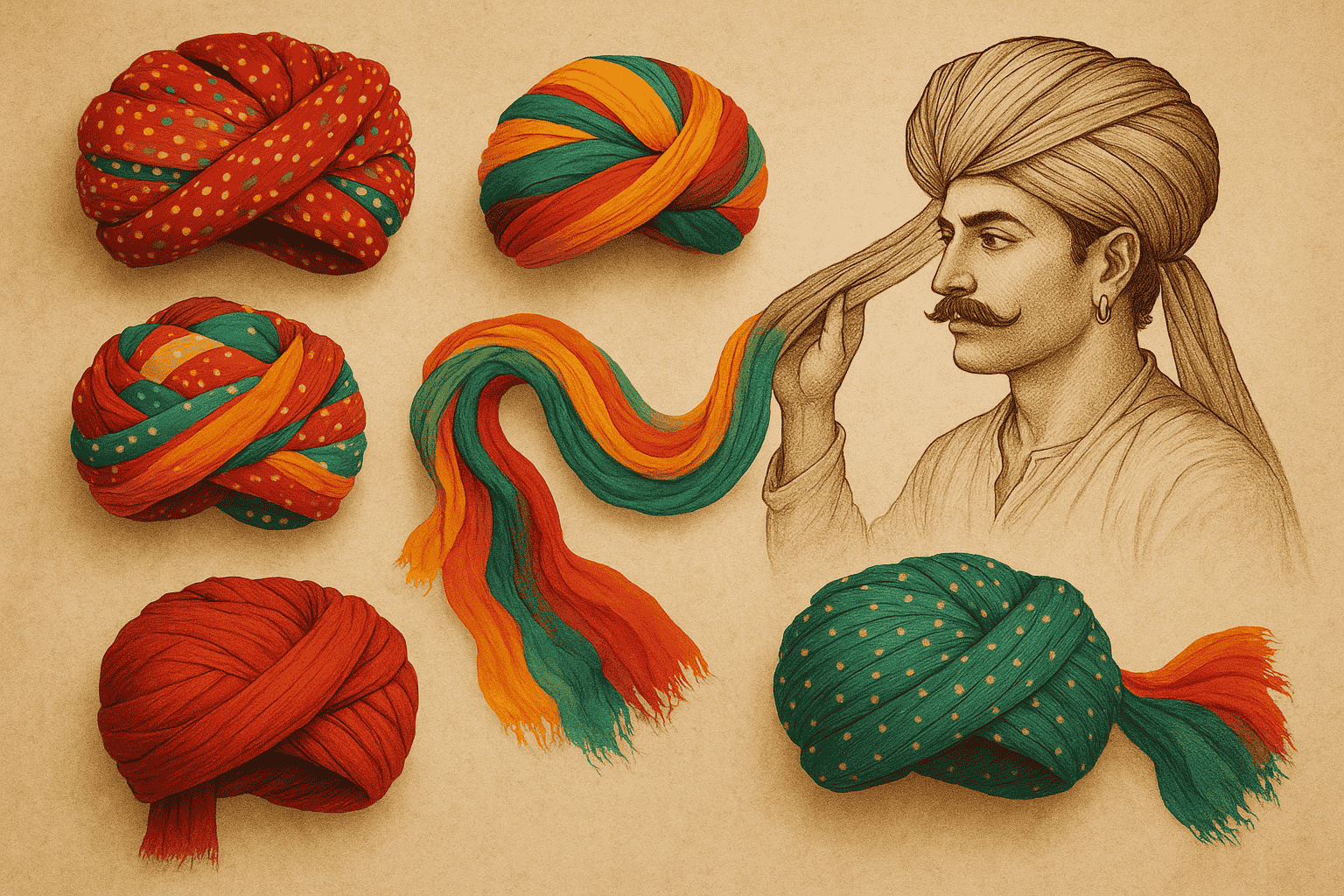 Traditional Rajasthani Turban Guide (Styles, Colors, Meaning & Tying ...